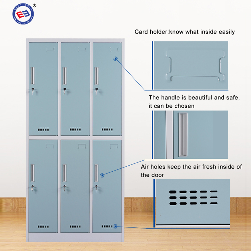 Steel 6 Doors Staff Lockers - China Staff Lockers for Sale - Luoyang ...