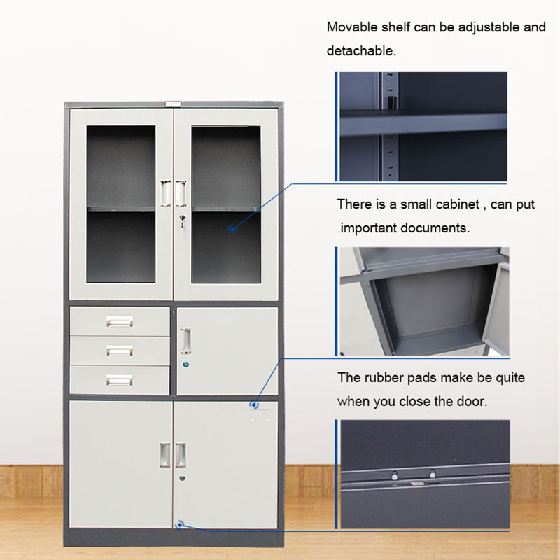 3 Drawers Steel Filing Cabinet with safe - Luoyang Dongzhixin Office ...
