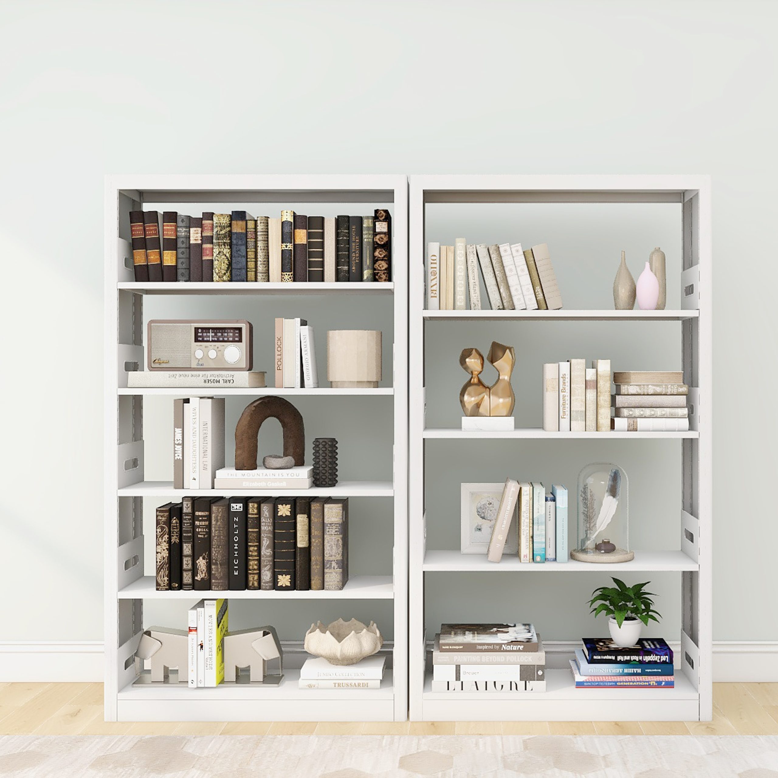 White Steel bookcase - Steel bookcase for school/home use - Luoyang ...