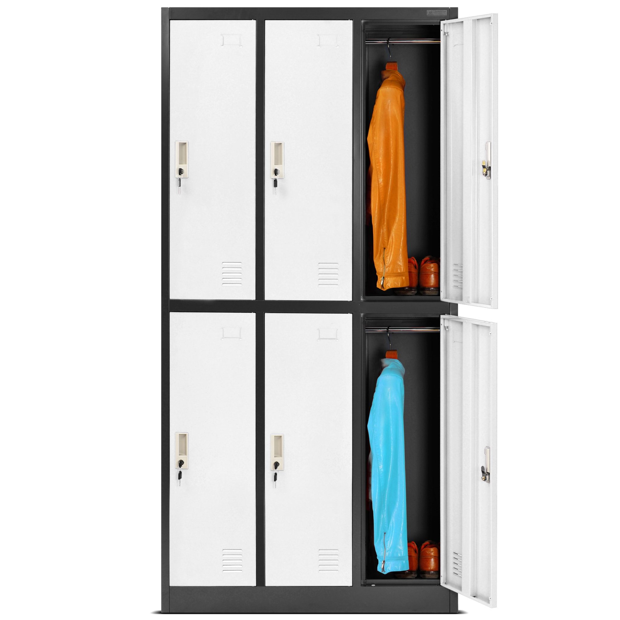 6 Doors Steel Workplace Lockers - Luoyang Dongzhixin Office Furniture ...